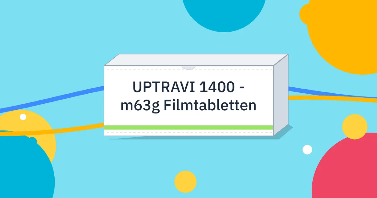Symbolbild: Packung mit der Aufschrift UPTRAVI 1400 -m63g Filmtabletten (PZN 11579316) – Verfügbarkeit und Bezug in Apotheken in Frankfurt am Main