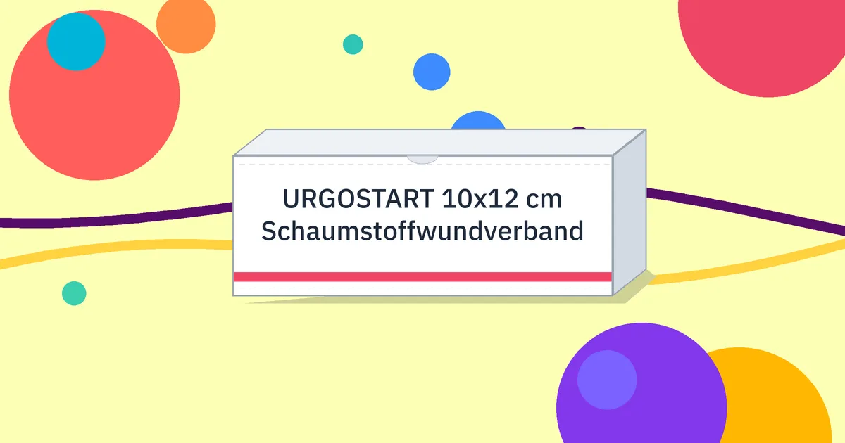 Symbolbild: Packung mit der Aufschrift URGOSTART 10x12 cm Schaumstoffwundverband (PZN 17311916) – Verfügbarkeit und Bezug in Apotheken in Frankfurt am Main