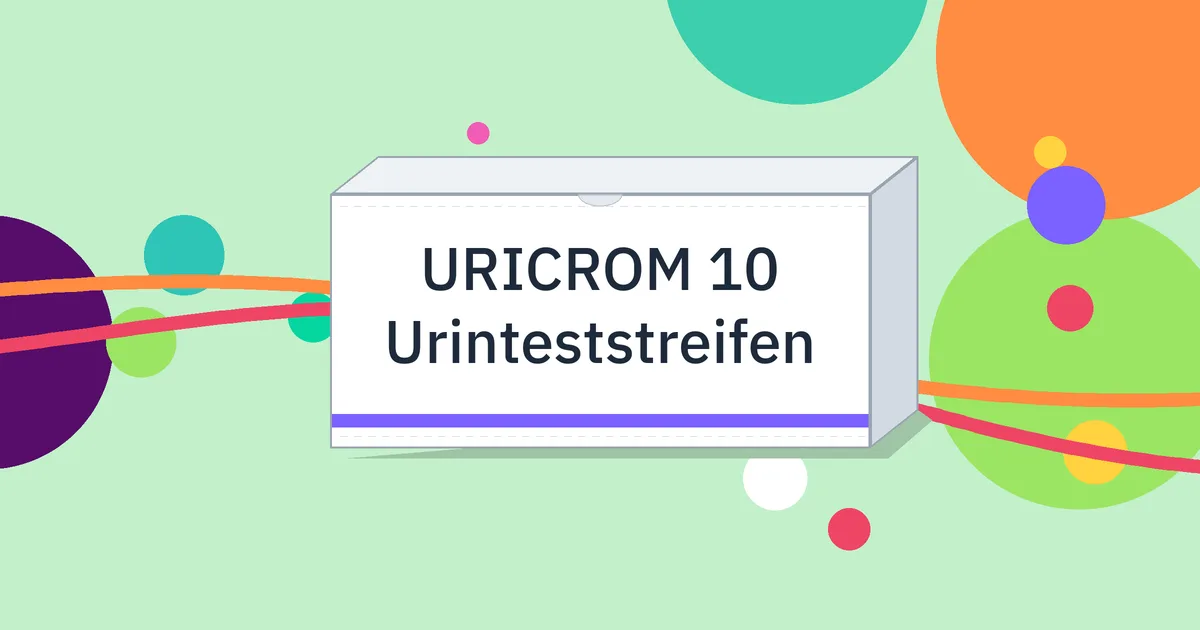 Symbolbild: Packung mit der Aufschrift URICROM 10 Urinteststreifen (PZN 10405821) – Verfügbarkeit und Bezug in Apotheken in Frankfurt am Main