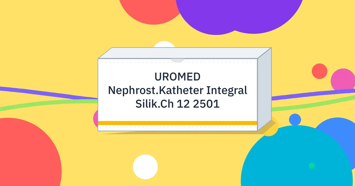 Symbolbild: Packung mit der Aufschrift UROMED Nephrost.Katheter Integral Silik.Ch 12 2501 (PZN 04741785) – Verfügbarkeit und Bezug in Apotheken in Frankfurt am Main