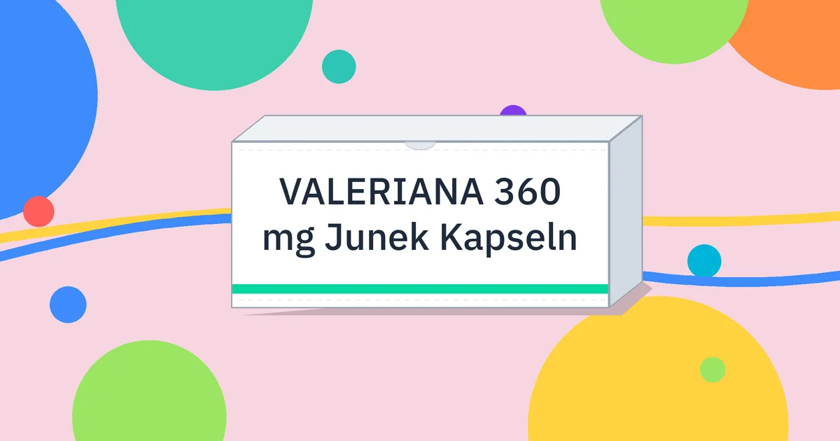 Symbolbild: Packung mit der Aufschrift VALERIANA 360 mg Junek Kapseln (PZN 10336913) – Verfügbarkeit und Bezug in Apotheken in Frankfurt am Main