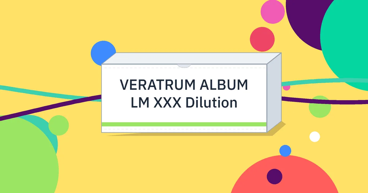 Symbolbild: Packung mit der Aufschrift VERATRUM ALBUM LM XXX Dilution (PZN 04500165) – Verfügbarkeit und Bezug in Apotheken in Frankfurt am Main