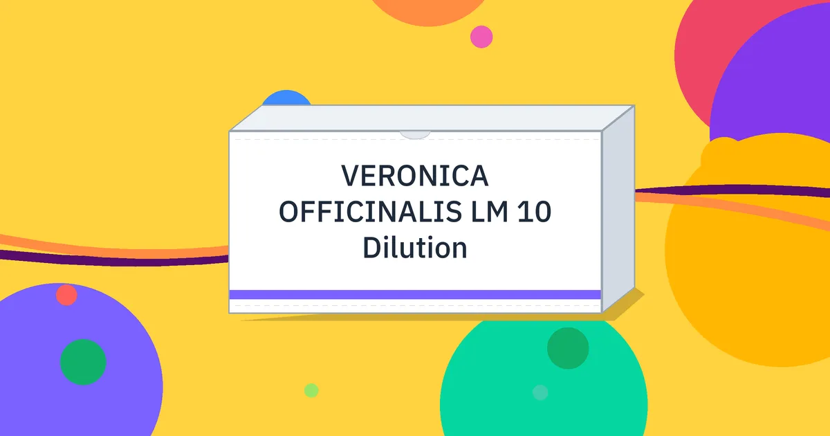 Symbolbild: Packung mit der Aufschrift VERONICA OFFICINALIS LM 10 Dilution (PZN 13269867) – Verfügbarkeit und Bezug in Apotheken in Frankfurt am Main