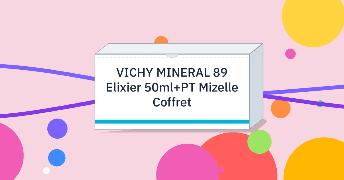 Symbolbild: Packung mit der Aufschrift VICHY MINERAL 89 Elixier 50ml+PT Mizelle Coffret (PZN 16954776) – Verfügbarkeit und Bezug in Apotheken in Frankfurt am Main