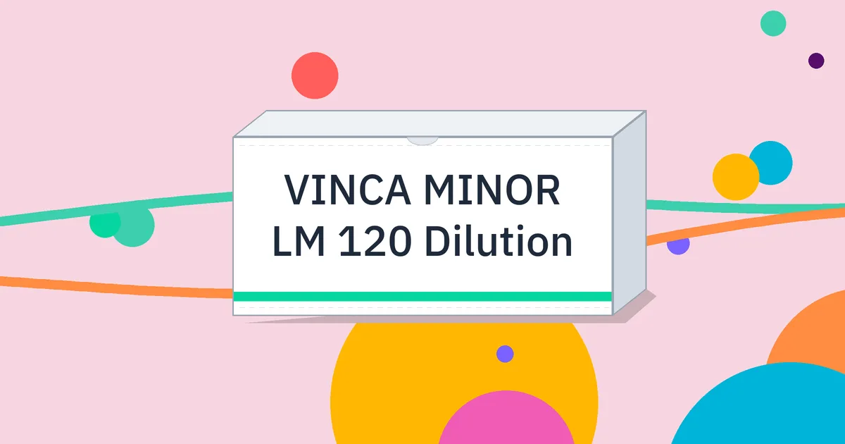 Symbolbild: Packung mit der Aufschrift VINCA MINOR LM 120 Dilution (PZN 13274236) – Verfügbarkeit und Bezug in Apotheken in Frankfurt am Main