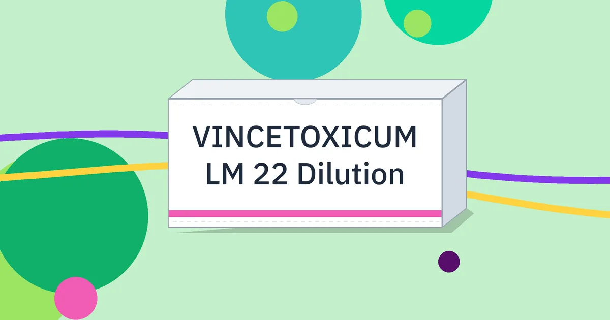 Symbolbild: Packung mit der Aufschrift VINCETOXICUM LM 22 Dilution (PZN 13274704) – Verfügbarkeit und Bezug in Apotheken in Frankfurt am Main