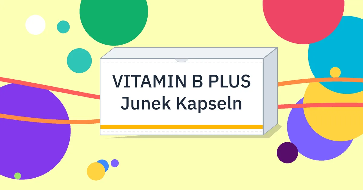 Symbolbild: Packung mit der Aufschrift VITAMIN B PLUS Junek Kapseln (PZN 12734167) – Verfügbarkeit und Bezug in Apotheken in Frankfurt am Main