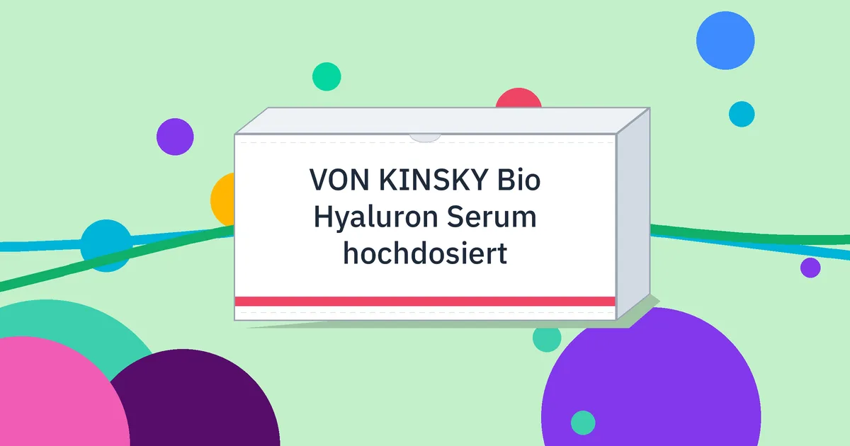 Symbolbild: Packung mit der Aufschrift VON KINSKY Bio Hyaluron Serum hochdosiert (PZN 18602811) – Verfügbarkeit und Bezug in Apotheken in Frankfurt am Main