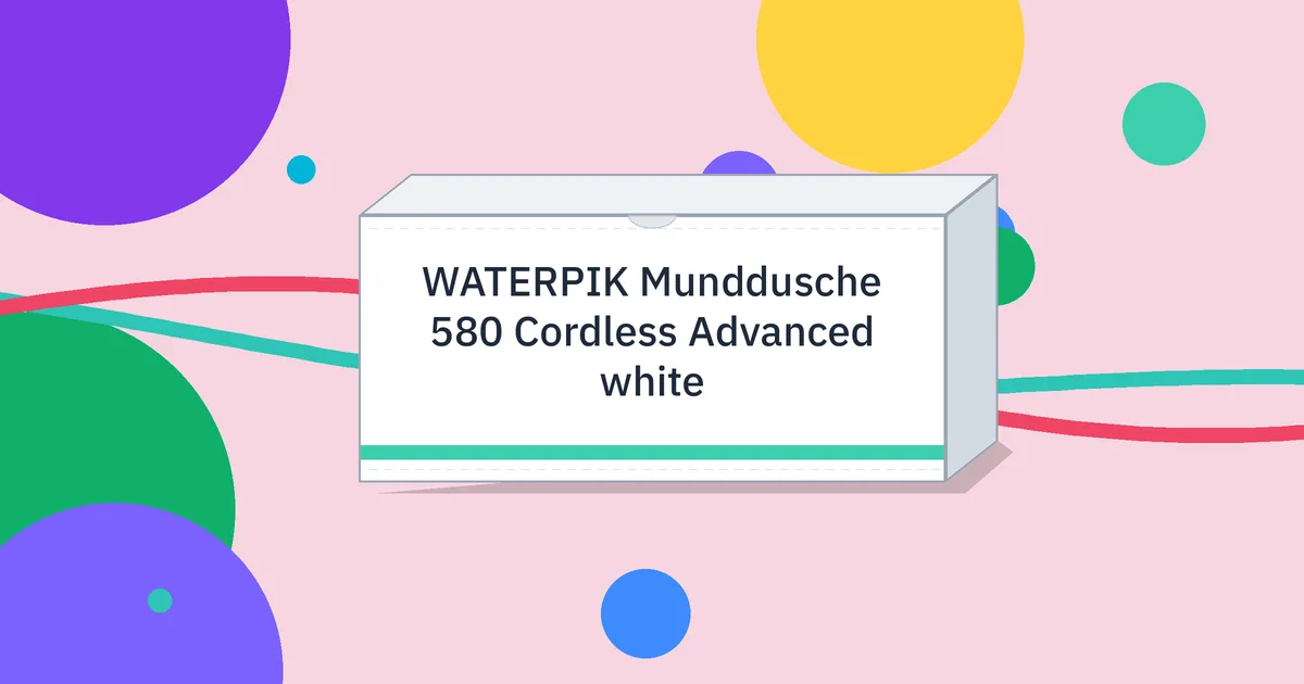 Symbolbild: Packung mit der Aufschrift WATERPIK Munddusche 580 Cordless Advanced white (PZN 18400349) – Verfügbarkeit und Bezug in Apotheken in Frankfurt am Main