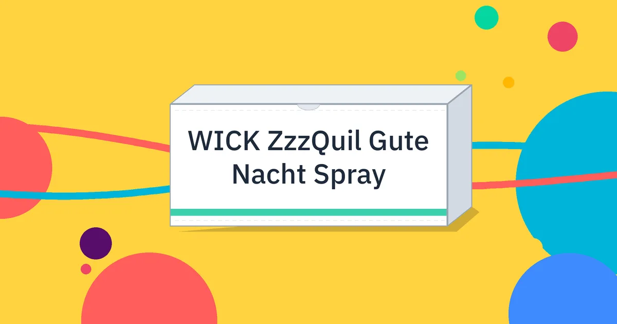 Symbolbild: Packung mit der Aufschrift WICK ZzzQuil Gute Nacht Spray (PZN 18803840) – Verfügbarkeit und Bezug in Apotheken in Frankfurt am Main