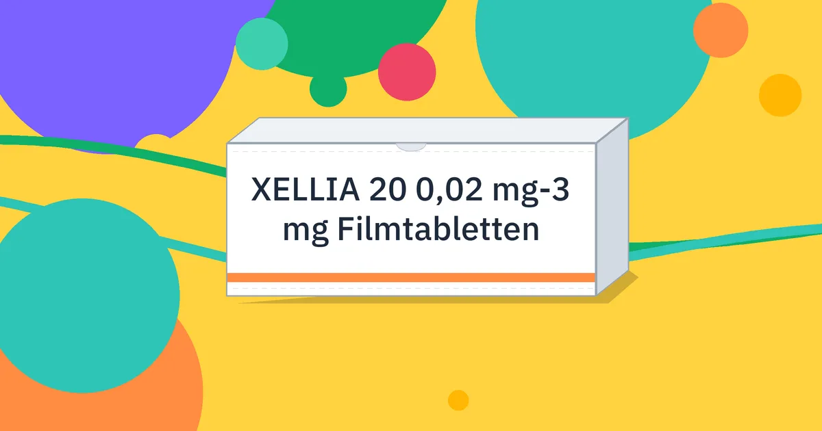 Symbolbild: Packung mit der Aufschrift XELLIA 20 0,02 mg-3 mg Filmtabletten (PZN 11033735) – Verfügbarkeit und Bezug in Apotheken in Frankfurt am Main
