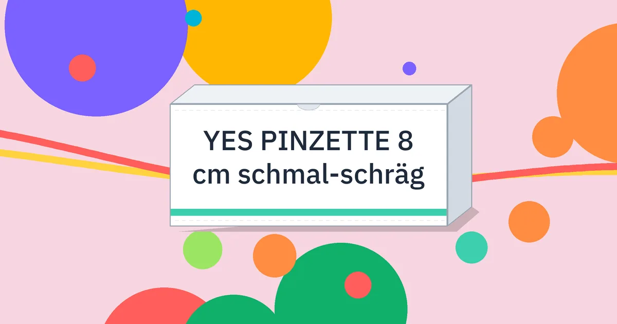 Symbolbild: Packung mit der Aufschrift YES PINZETTE 8 cm schmal-schräg (PZN 14220627) – Verfügbarkeit und Bezug in Apotheken in Frankfurt am Main