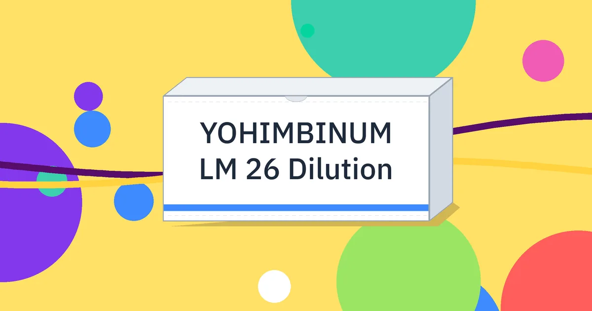 Symbolbild: Packung mit der Aufschrift YOHIMBINUM LM 26 Dilution (PZN 13286334) – Verfügbarkeit und Bezug in Apotheken in Frankfurt am Main