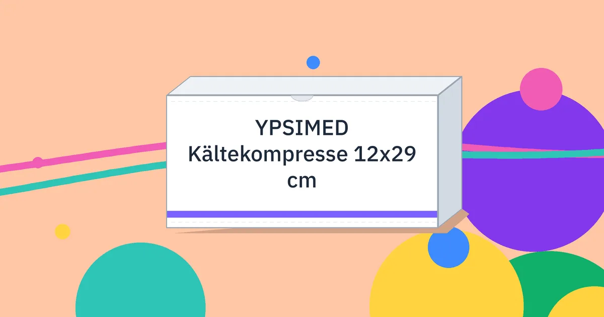 Symbolbild: Packung mit der Aufschrift YPSIMED Kältekompresse 12x29 cm (PZN 12603821) – Verfügbarkeit und Bezug in Apotheken in Frankfurt am Main