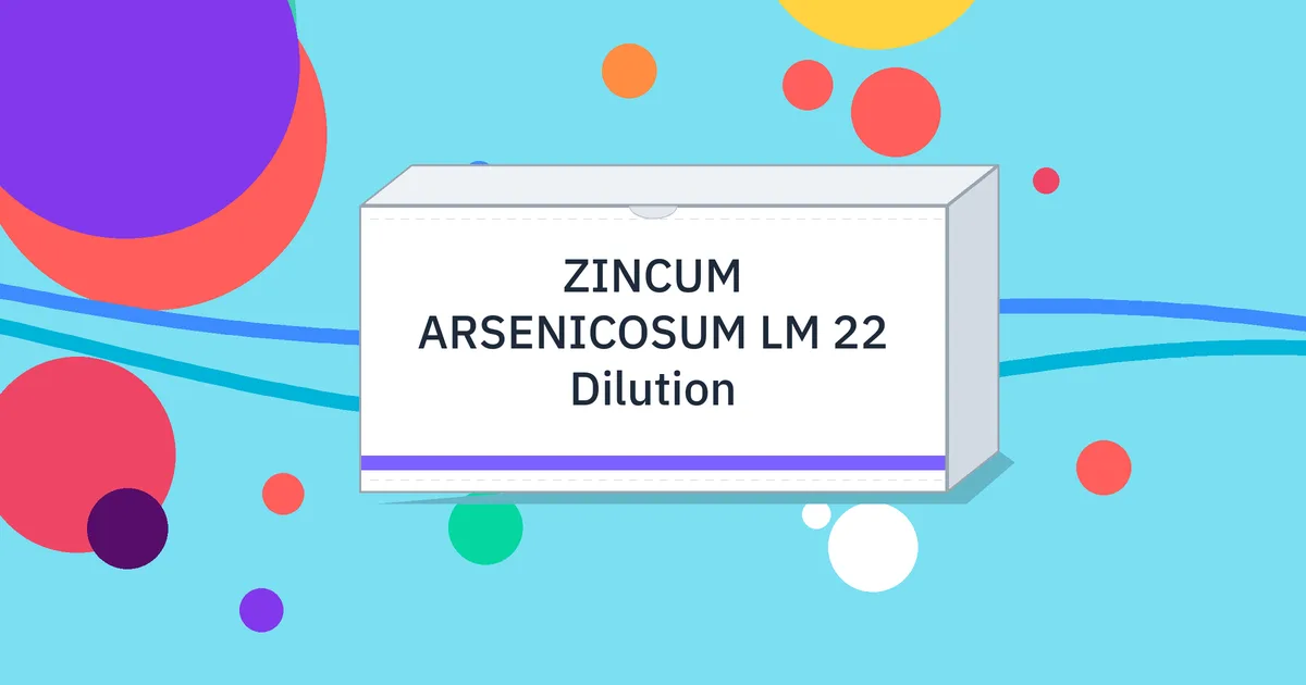 Symbolbild: Packung mit der Aufschrift ZINCUM ARSENICOSUM LM 22 Dilution (PZN 13290761) – Verfügbarkeit und Bezug in Apotheken in Frankfurt am Main