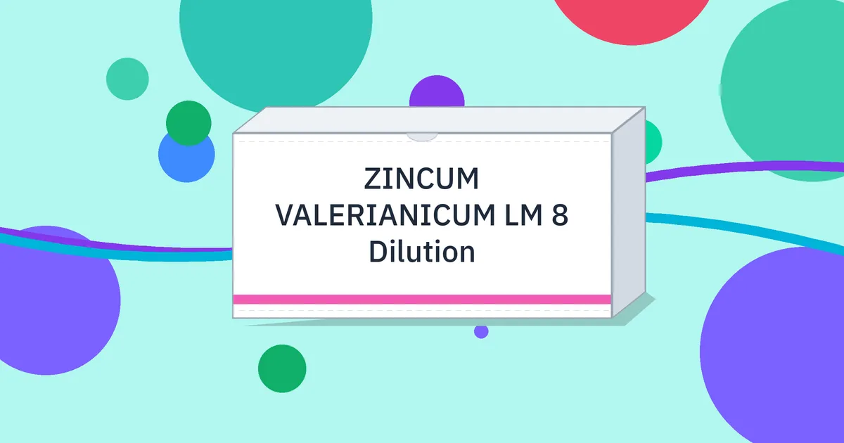 Symbolbild: Packung mit der Aufschrift ZINCUM VALERIANICUM LM 8 Dilution (PZN 13300844) – Verfügbarkeit und Bezug in Apotheken in Frankfurt am Main
