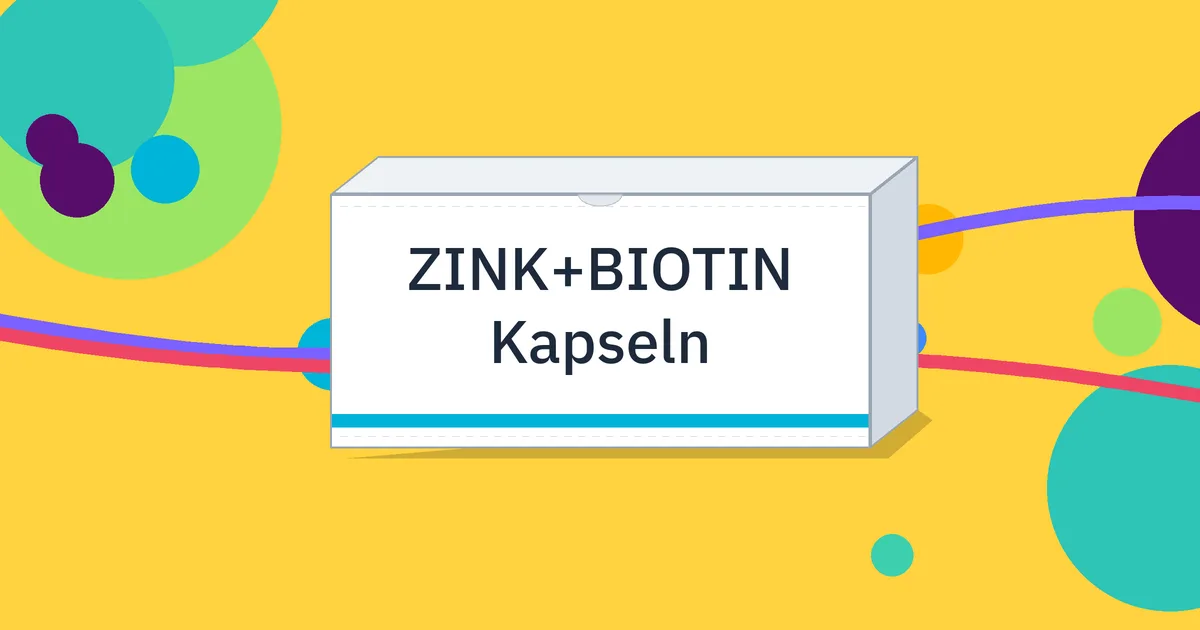 Symbolbild: Packung mit der Aufschrift ZINK+BIOTIN Kapseln (PZN 11697441) – Verfügbarkeit und Bezug in Apotheken in Frankfurt am Main