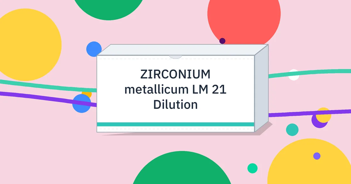 Symbolbild: Packung mit der Aufschrift ZIRCONIUM metallicum LM 21 Dilution (PZN 13302872) – Verfügbarkeit und Bezug in Apotheken in Frankfurt am Main