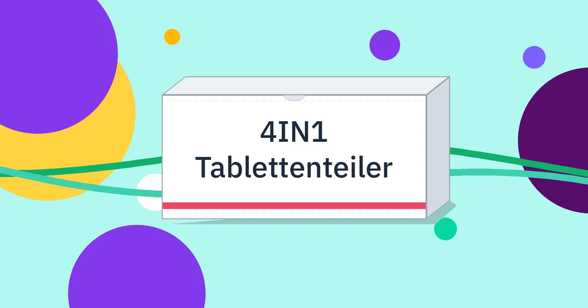 Symbolbild: Packung mit der Aufschrift 4IN1 Tablettenteiler (PZN 09422808) – Verfügbarkeit und Bezug in Apotheken in Frankfurt am Main