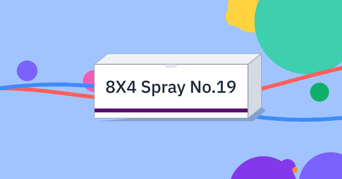 Symbolbild: Packung mit der Aufschrift 8X4 Spray No.19 (PZN 18912109) – Verfügbarkeit und Bezug in Apotheken in Frankfurt am Main