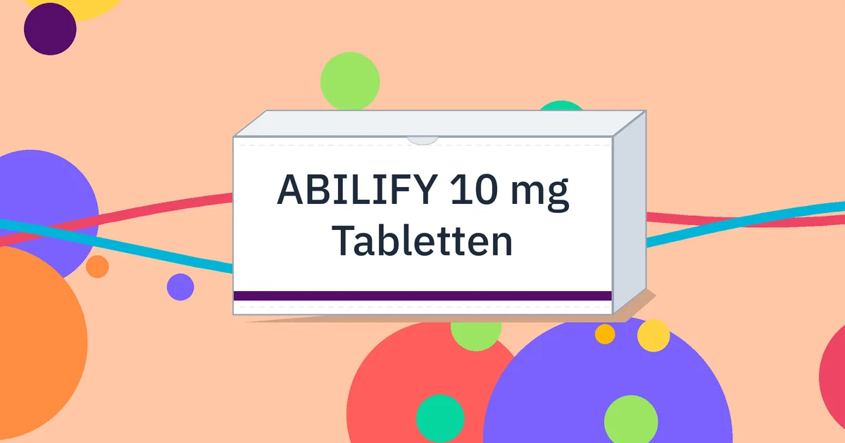 Symbolbild: Packung mit der Aufschrift ABILIFY 10 mg Tabletten (PZN 11638823) – Verfügbarkeit und Bezug in Apotheken in Frankfurt am Main