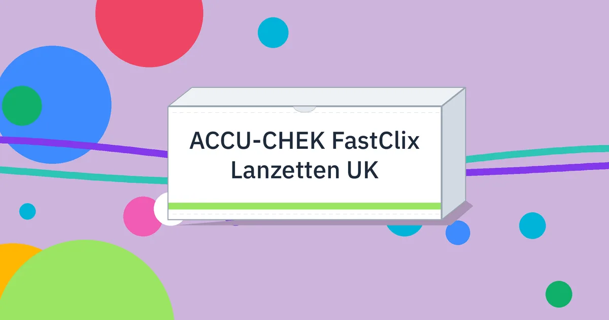 Symbolbild: Packung mit der Aufschrift ACCU-CHEK FastClix Lanzetten UK (PZN 15609764) – Verfügbarkeit und Bezug in Apotheken in Frankfurt am Main