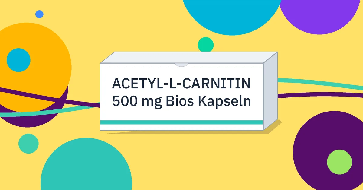 Symbolbild: Packung mit der Aufschrift ACETYL-L-CARNITIN 500 mg Bios Kapseln (PZN 00906255) – Verfügbarkeit und Bezug in Apotheken in Frankfurt am Main