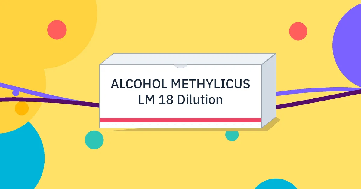 Symbolbild: Packung mit der Aufschrift ALCOHOL METHYLICUS LM 18 Dilution (PZN 13309302) – Verfügbarkeit und Bezug in Apotheken in Frankfurt am Main