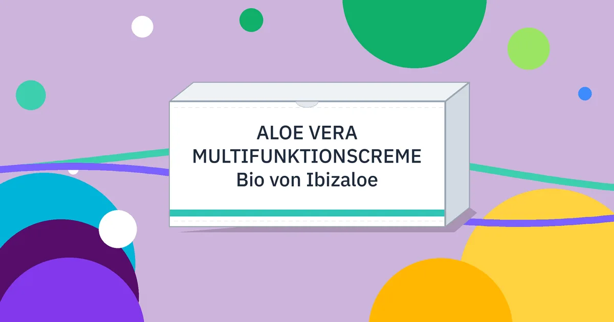 Symbolbild: Packung mit der Aufschrift ALOE VERA MULTIFUNKTIONSCREME Bio von Ibizaloe (PZN 14441831) – Verfügbarkeit und Bezug in Apotheken in Frankfurt am Main