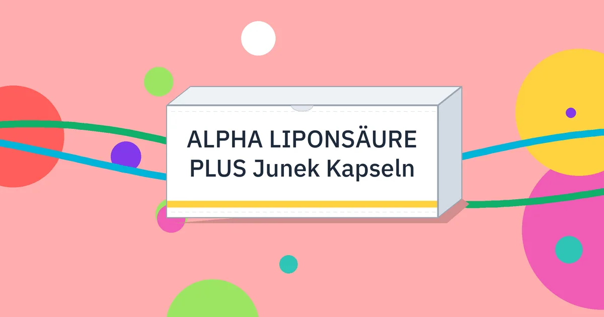 Symbolbild: Packung mit der Aufschrift ALPHA LIPONSÄURE PLUS Junek Kapseln (PZN 02886746) – Verfügbarkeit und Bezug in Apotheken in Frankfurt am Main