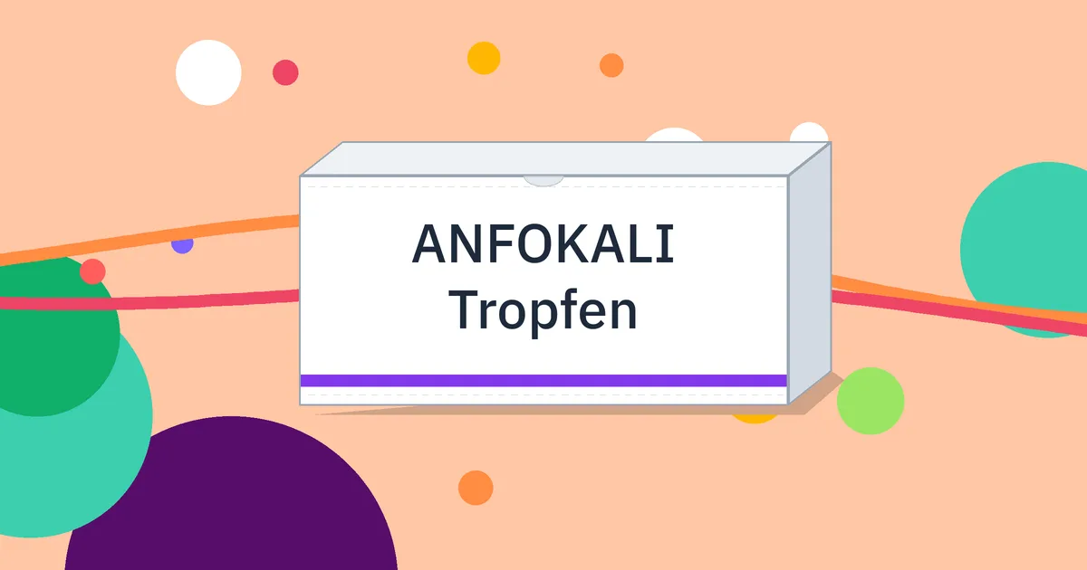 Symbolbild: Packung mit der Aufschrift ANFOKALI Tropfen (PZN 01389945) – Verfügbarkeit und Bezug in Apotheken in Frankfurt am Main