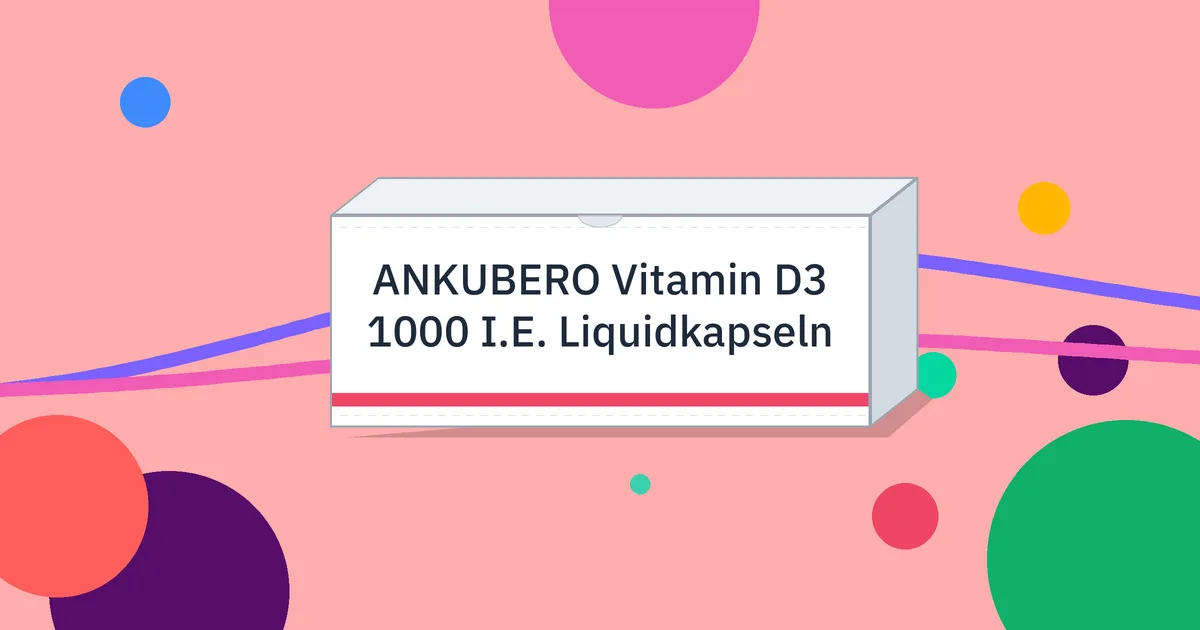Symbolbild: Packung mit der Aufschrift ANKUBERO Vitamin D3 1000 I.E. Liquidkapseln (PZN 13154590) – Verfügbarkeit und Bezug in Apotheken in Frankfurt am Main