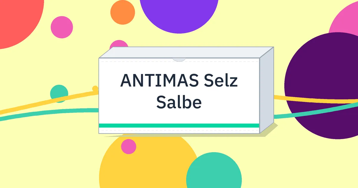 Symbolbild: Packung mit der Aufschrift ANTIMAS Selz Salbe (PZN 05560821) – Verfügbarkeit und Bezug in Apotheken in Frankfurt am Main