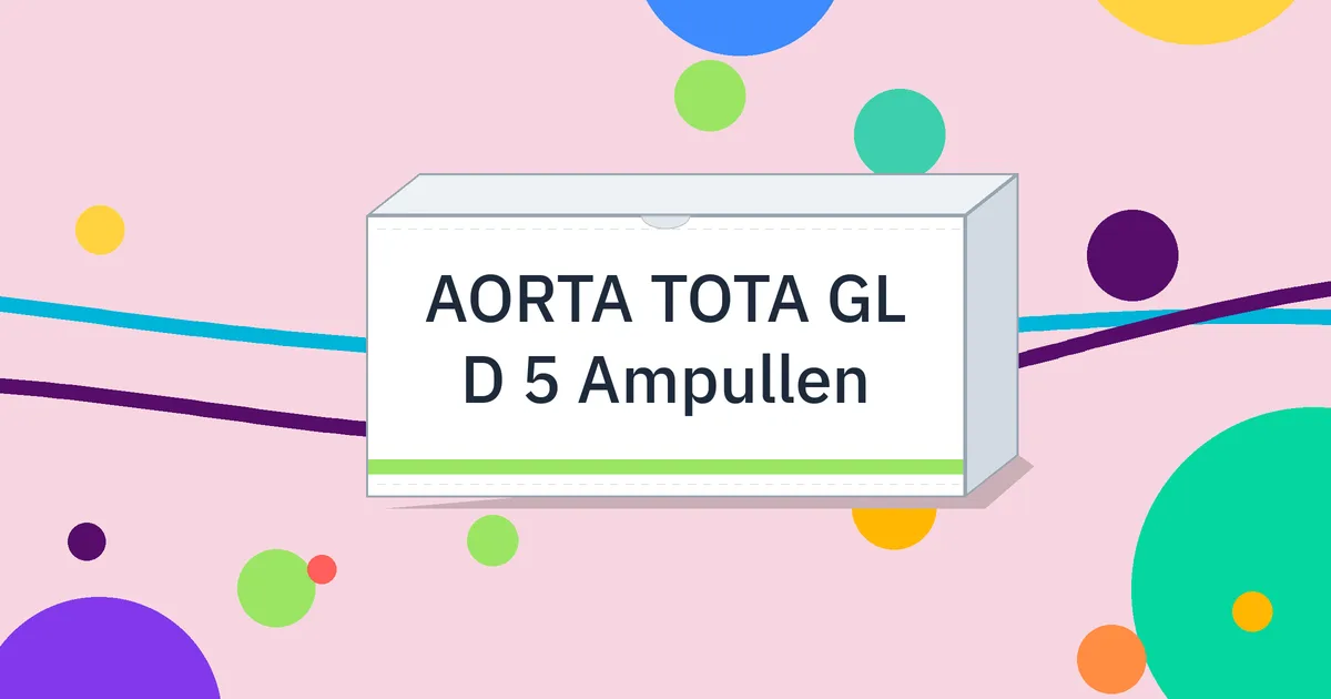 Symbolbild: Packung mit der Aufschrift AORTA TOTA GL D 5 Ampullen (PZN 02901434) – Verfügbarkeit und Bezug in Apotheken in Frankfurt am Main