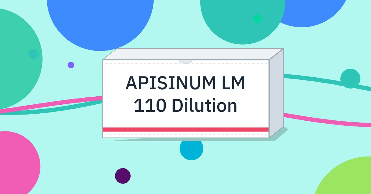 Symbolbild: Packung mit der Aufschrift APISINUM LM 110 Dilution (PZN 12457041) – Verfügbarkeit und Bezug in Apotheken in Frankfurt am Main