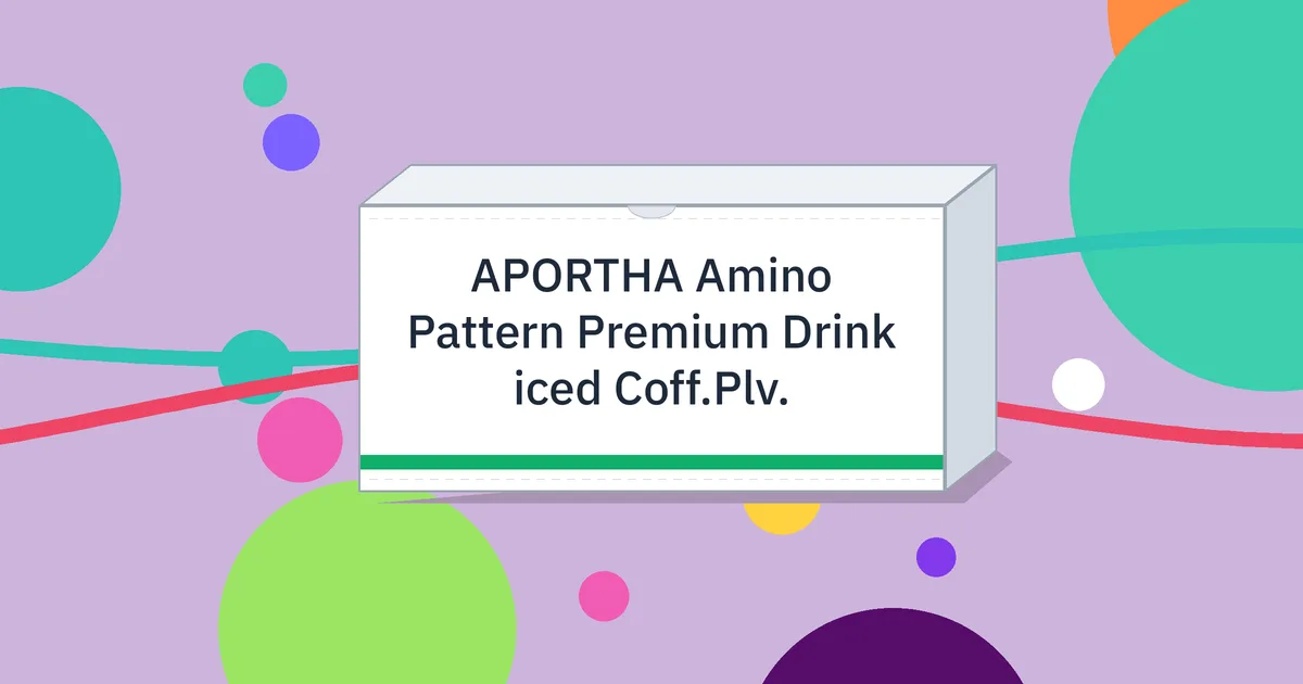 Symbolbild: Packung mit der Aufschrift APORTHA Amino Pattern Premium Drink iced Coff.Plv. (PZN 18454500) – Verfügbarkeit und Bezug in Apotheken in Frankfurt am Main