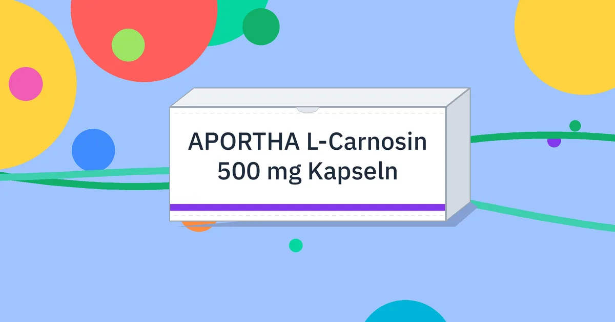 Symbolbild: Packung mit der Aufschrift APORTHA L-Carnosin 500 mg Kapseln (PZN 13572229) – Verfügbarkeit und Bezug in Apotheken in Frankfurt am Main