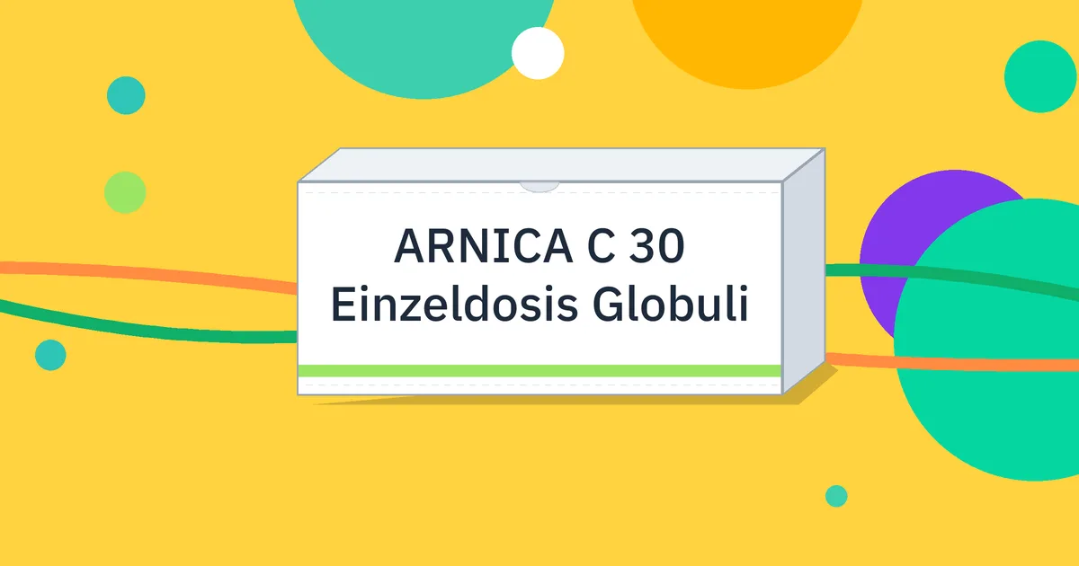 Symbolbild: Packung mit der Aufschrift ARNICA C 30 Einzeldosis Globuli (PZN 01543116) – Verfügbarkeit und Bezug in Apotheken in Frankfurt am Main