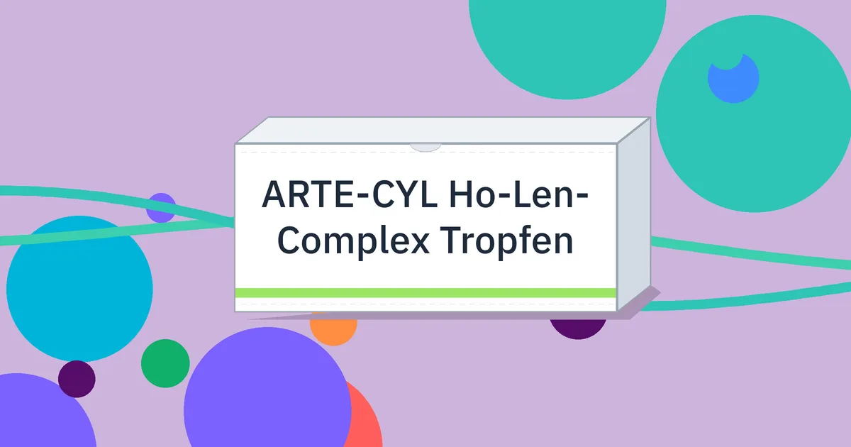 Symbolbild: Packung mit der Aufschrift ARTE-CYL Ho-Len-Complex Tropfen (PZN 07186829) – Verfügbarkeit und Bezug in Apotheken in Frankfurt am Main