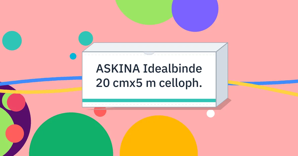 Symbolbild: Packung mit der Aufschrift ASKINA Idealbinde 20 cmx5 m celloph. (PZN 06874941) – Verfügbarkeit und Bezug in Apotheken in Frankfurt am Main