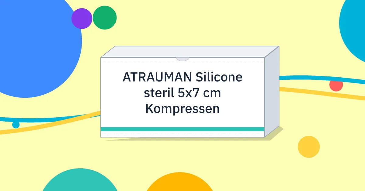 Symbolbild: Packung mit der Aufschrift ATRAUMAN Silicone steril 5x7 cm Kompressen (PZN 18022692) – Verfügbarkeit und Bezug in Apotheken in Frankfurt am Main