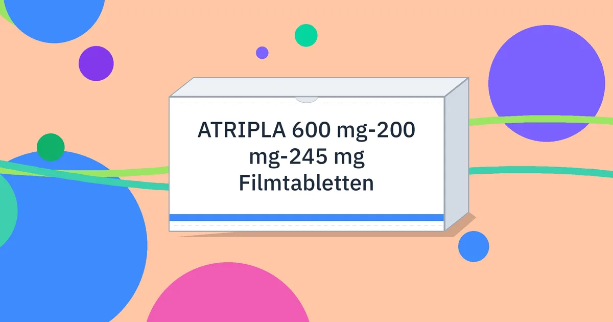 Symbolbild: Packung mit der Aufschrift ATRIPLA 600 mg-200 mg-245 mg Filmtabletten (PZN 05004451) – Verfügbarkeit und Bezug in Apotheken in Frankfurt am Main