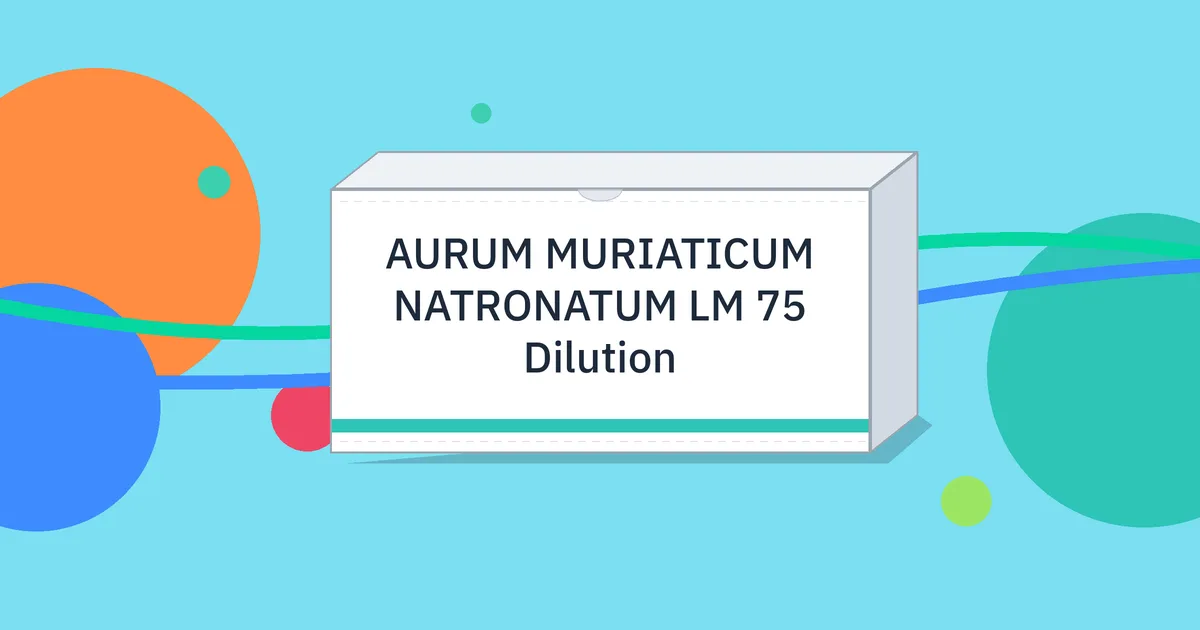 Symbolbild: Packung mit der Aufschrift AURUM MURIATICUM NATRONATUM LM 75 Dilution (PZN 12786141) – Verfügbarkeit und Bezug in Apotheken in Frankfurt am Main