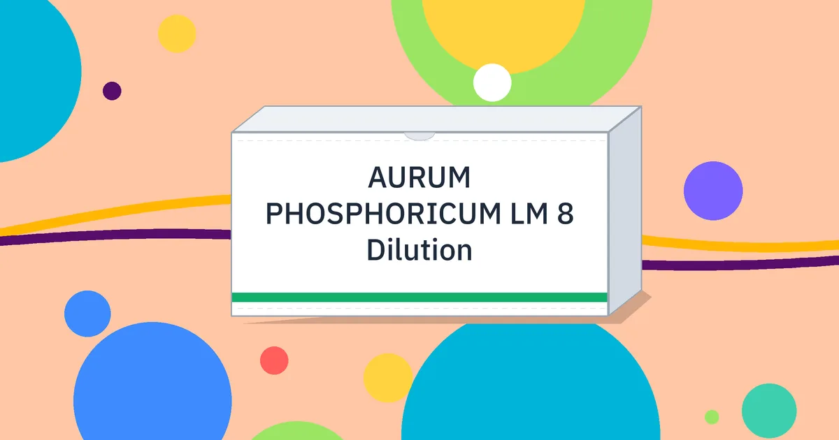 Symbolbild: Packung mit der Aufschrift AURUM PHOSPHORICUM LM 8 Dilution (PZN 13754893) – Verfügbarkeit und Bezug in Apotheken in Frankfurt am Main