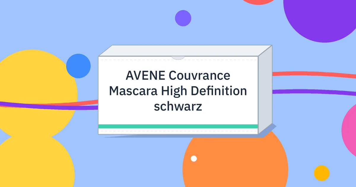 Symbolbild: Packung mit der Aufschrift AVENE Couvrance Mascara High Definition schwarz (PZN 16355550) – Verfügbarkeit und Bezug in Apotheken in Frankfurt am Main