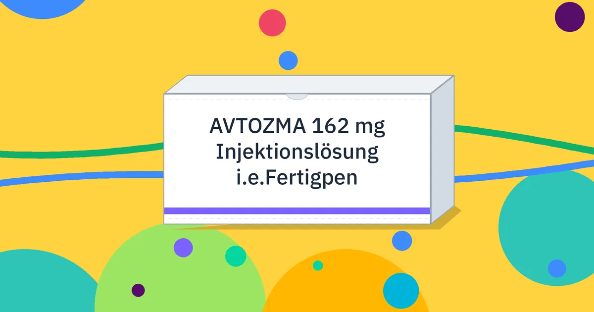 Symbolbild: Packung mit der Aufschrift AVTOZMA 162 mg Injektionslösung i.e.Fertigpen (PZN 19499953) – Verfügbarkeit und Bezug in Apotheken in Frankfurt am Main