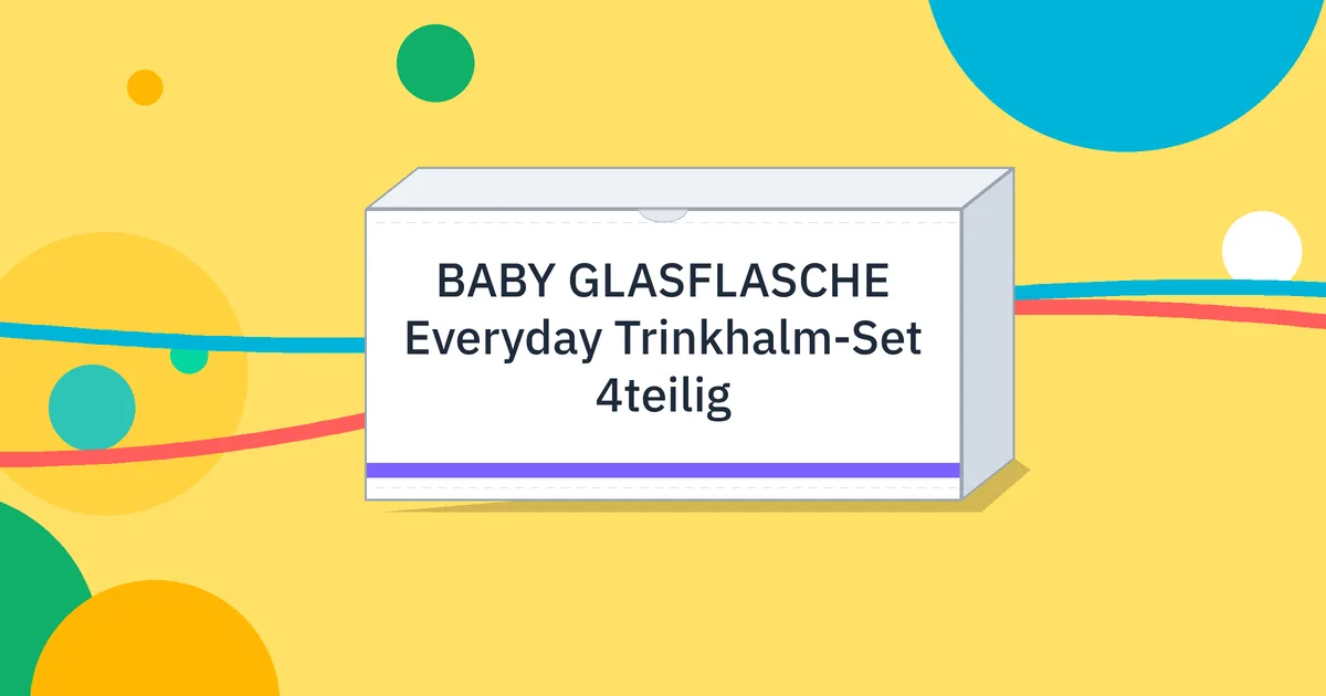 Symbolbild: Packung mit der Aufschrift BABY GLASFLASCHE Everyday Trinkhalm-Set 4teilig (PZN 16652153) – Verfügbarkeit und Bezug in Apotheken in Frankfurt am Main