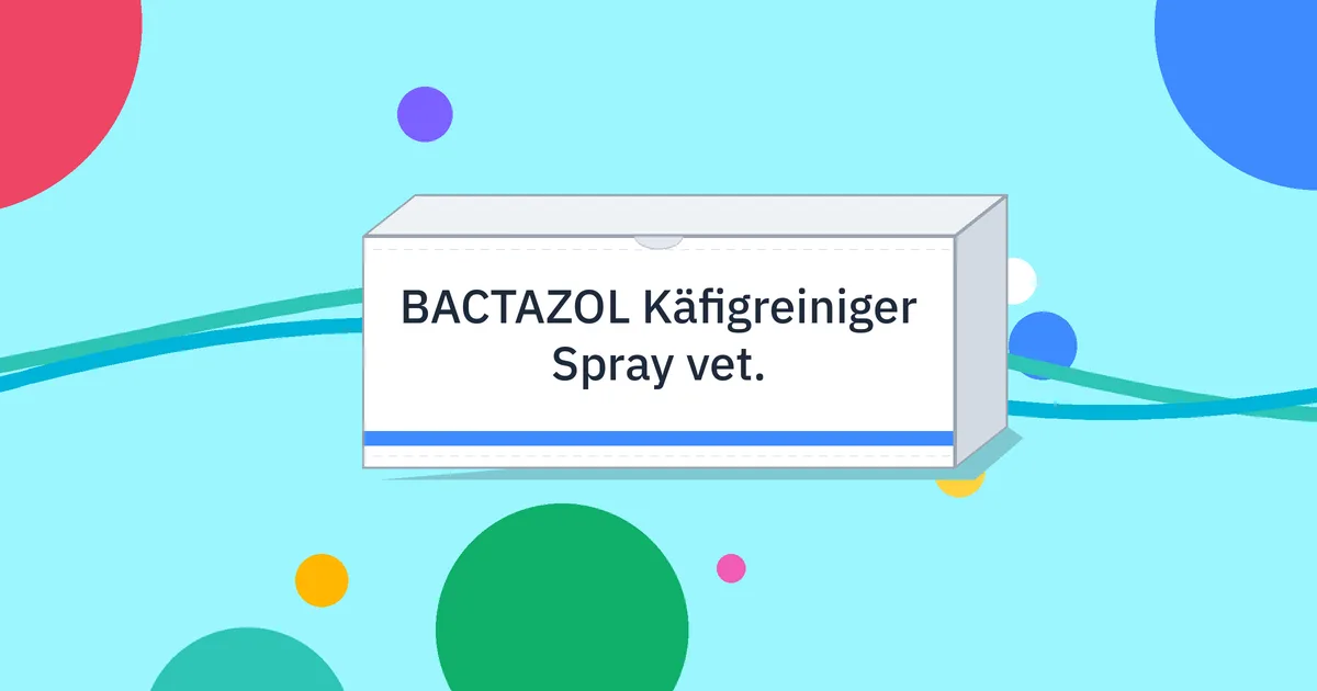Symbolbild: Packung mit der Aufschrift BACTAZOL Käfigreiniger Spray vet. (PZN 12372741) – Verfügbarkeit und Bezug in Apotheken in Frankfurt am Main