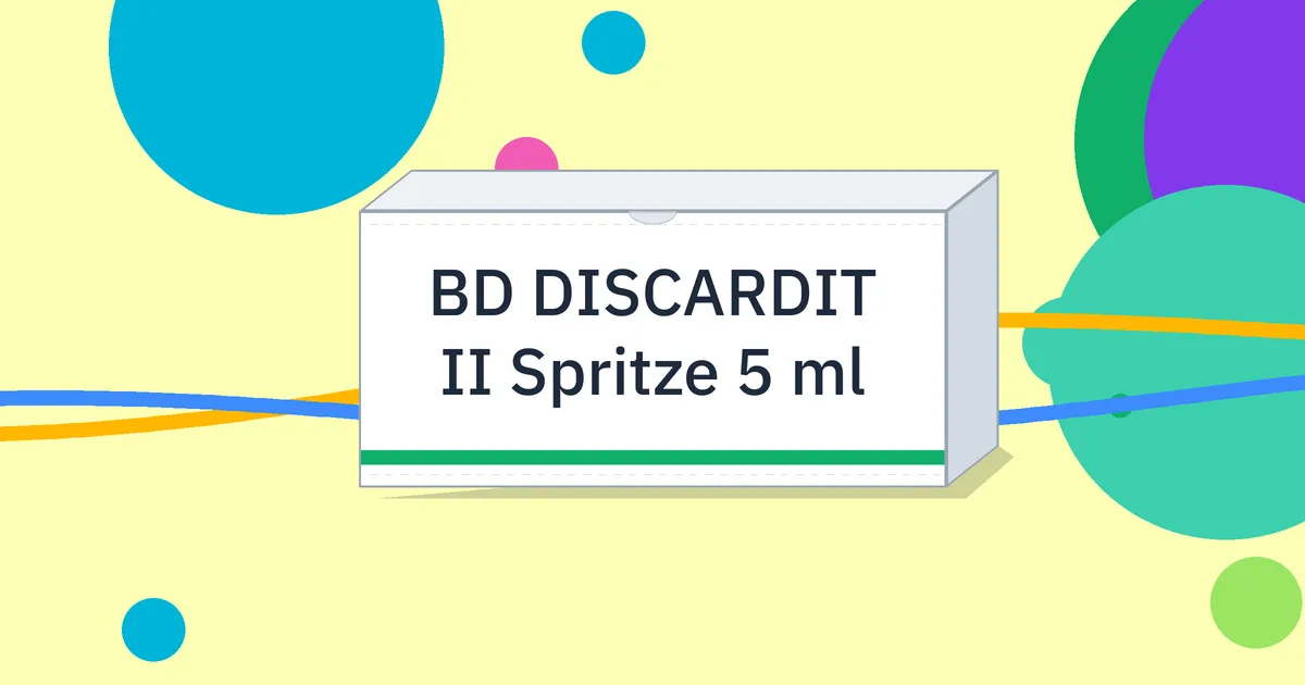 Symbolbild: Packung mit der Aufschrift BD DISCARDIT II Spritze 5 ml (PZN 03024923) – Verfügbarkeit und Bezug in Apotheken in Frankfurt am Main