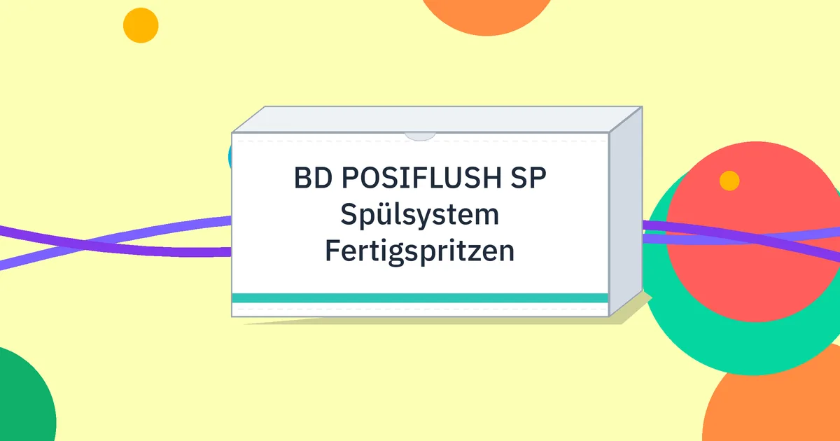 Symbolbild: Packung mit der Aufschrift BD POSIFLUSH SP Spülsystem Fertigspritzen (PZN 06150887) – Verfügbarkeit und Bezug in Apotheken in Frankfurt am Main